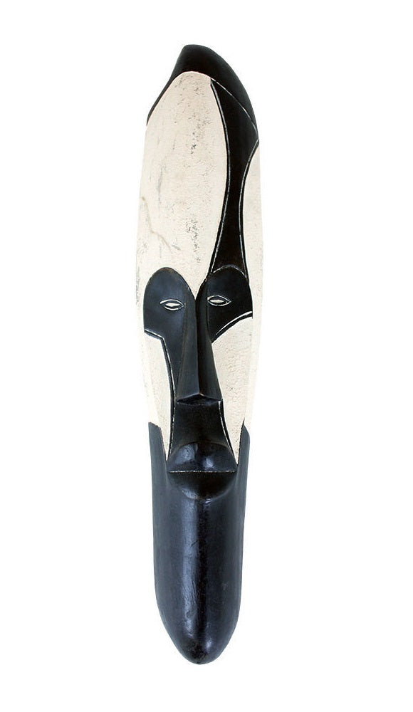 African Art | Black & White Fang Mask | Afrotise.com